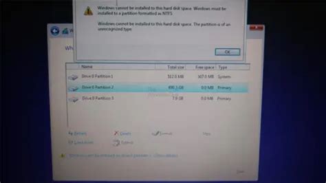 windows must be installed to a partition formatted as ntfs [fix]