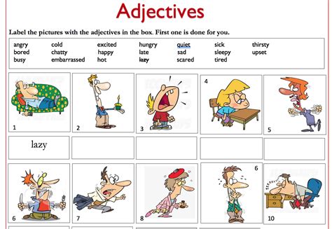Common And Proper Adjectives Worksheets