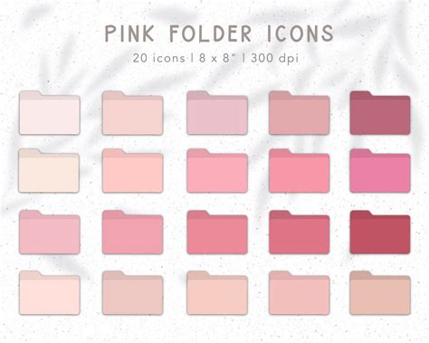 Pink Folder Icon Desktop Icons Cute Windows Desktop Icons Etsy