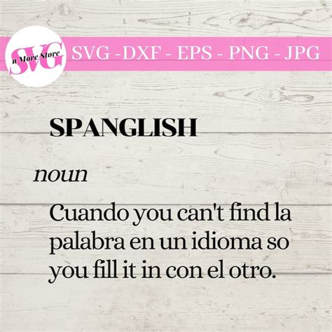 Spanglish Svg Etsy