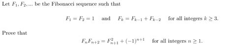 solved let f1 f2 be the fibonacci sequence such that