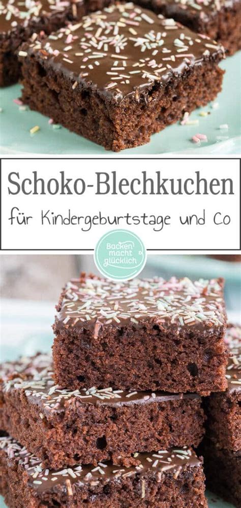 Einfacher saftiger Schokokuchen vom Blech Backen macht glücklich