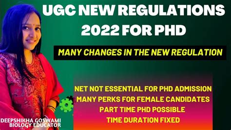 UGC REGULATIONS 2022 FOR PHD MANY CHANGES IN THE NEW REGULATION