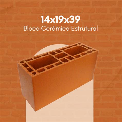 Bloco estrutural 14x19x39 em Piracicaba Bloco Cerâmico