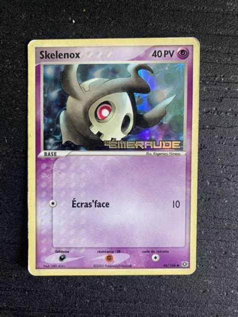 CARTE POKÉMON FR Skelenox 46 106 Reverse Bloc EX Émeraude EUR 8 00