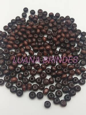 1000 Contas De Madeira Bolinha Imbuia Envernizada 8mm Compre Produtos