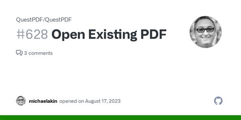 open existing pdf · issue 628 · questpdf questpdf · github