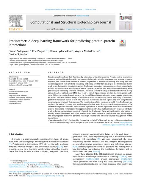 pdf protinteract a deep learning framework for predicting protein—protein interactions