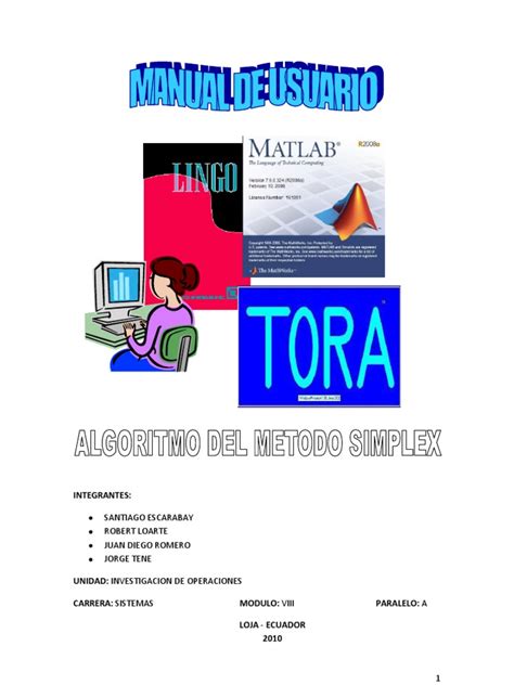 manual de usuario del algoritmo del metodo simplex pdf algoritmos algoritmos y estructuras