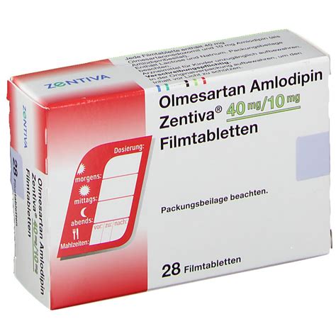 Olmesartan Amlodipin Zentiva Mg Mg St Mit Dem E Rezept Kaufen