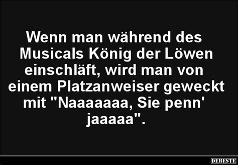Wenn man während des Musicals König der Löwen Lustige Bilder