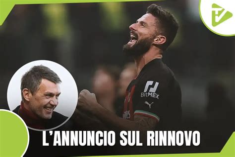 Giroud Pronto Il Rinnovo Col Milan Spunta La Data Per La Firma TVPlay