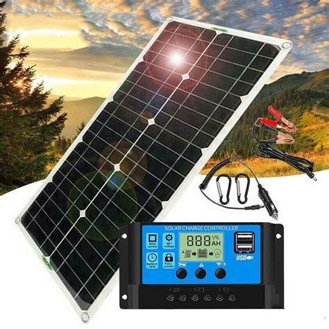 przenośny ładowarka solarna do akumulatora 100w 12203874036