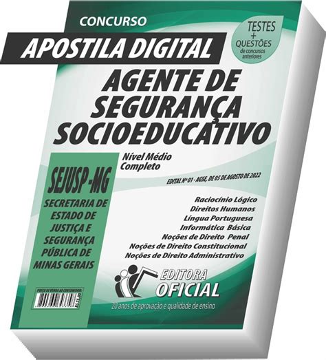 Apostila SEJUSP MG Agente de Segurança Socioeducativo Apostila Digital
