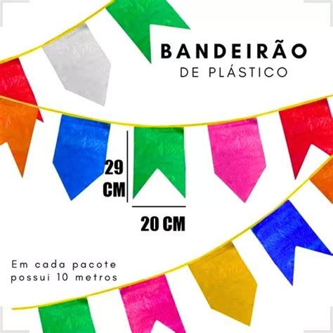 Bandeira Festa Junina Arra A Plastica Bandeir O Metros Mebuscar Brasil