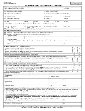 Concealed Carry Permit Paperwork