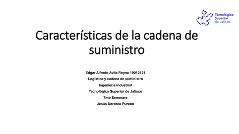 SOLUTION Caracter Sticas E Importancia De La Cadena De Suministro