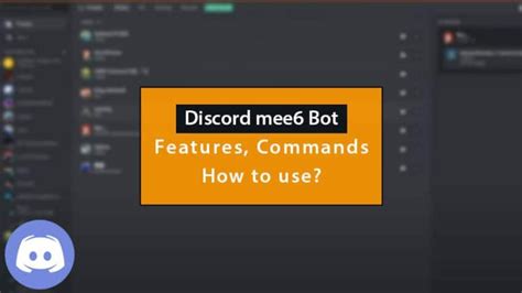 Discord Mee6 Features Commands And Setup