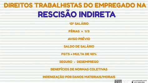RESCISÃO INDIRETA QUANDO O TRABALHADOR DÁ UMA JUSTA CAUSA NA EMPRESA