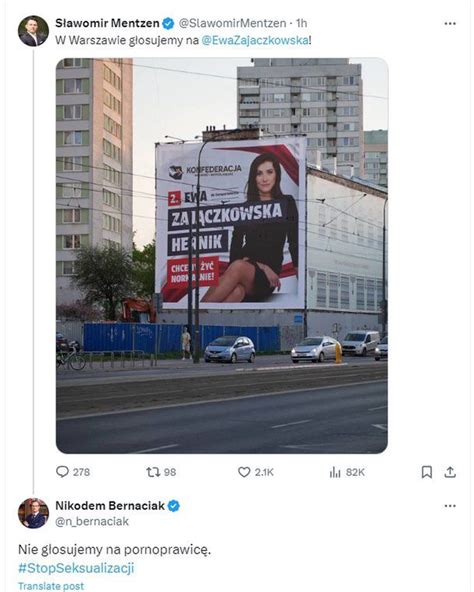 Afera O Plakat Wyborczy Ewy Zaj Czkowskiej Hernik Pokaza A Nogi Vibez