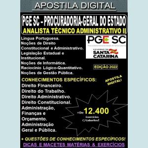APOSTILA CONCURSO PGE SC 2022 Editora Multimídia