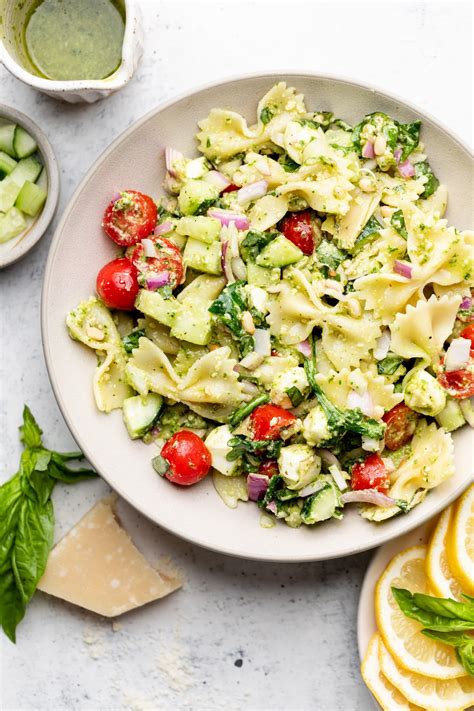 Pesto Pasta Salad All The Healthy Things