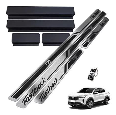 Soleiras Fastback A O Inox Escovado Vinil E Brinde Frete Gr Tis