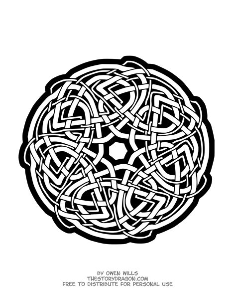 Mandala Celtique Par Owen Wills Mandalas Coloriages Difficiles Pour