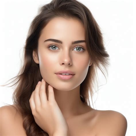 Premium AI Image A Woman With Her Hand On Her Face