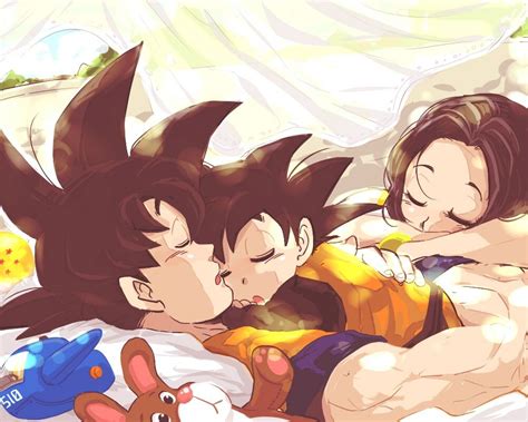 Goku Goten And Chi Chi Dragon Ball Z Dragon Ball Super Dc Anime Manga Anime Anime Art