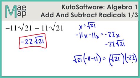 adding and subtracting radicals worksheet