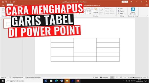 Cara Menghapus Garis Tabel Di PowerPoint YouTube