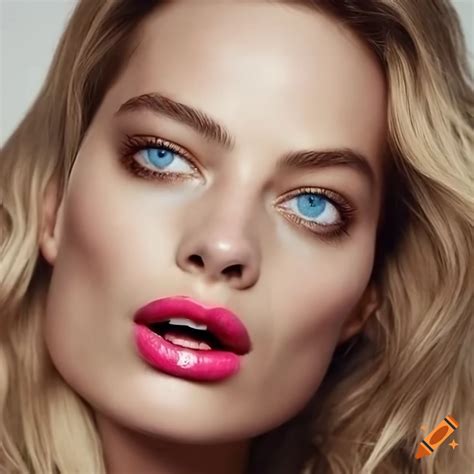 Portrait Of A Beautiful Woman With Blond Hair And Blue Eyes On Craiyon