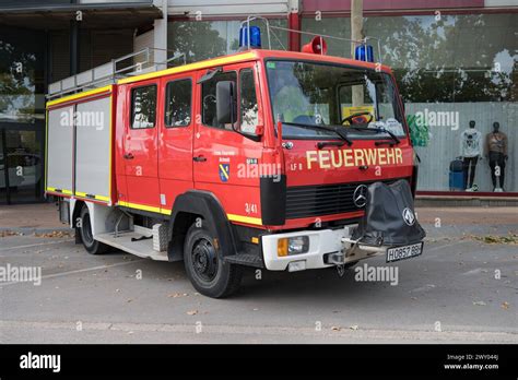 Front View Of The Mercedes Benz 814 LF8 Fire Truck Used By The
