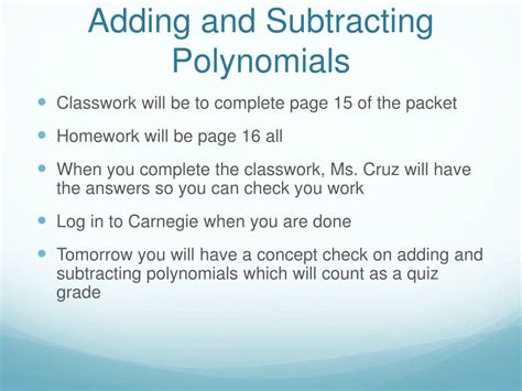 ppt adding and subtracting polynomials day 2 powerpoint presentation id 5354870