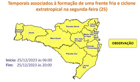 Ciclone extratropical trará temporais a SC no Natal Éder Luiz Notícias