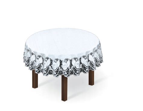 Obrus okrągły szary lub kremowo złoty żakardowy śr 160cm 254243 160