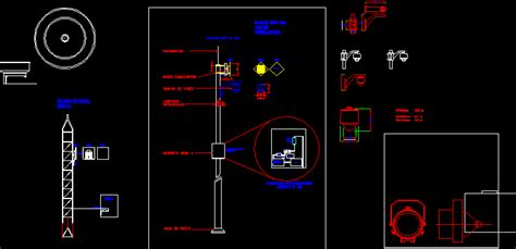 Poste Para Cctv 15 Metros En AutoCAD Librería CAD