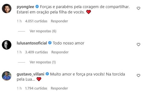 Ap S Post Sobre C Ncer Raro Da Filha Tiago Leifert Recebe Apoio De