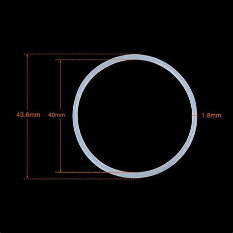 uxcell シリコンOリング VMQシールガスケット 修理用 43 6mm OD 40mm ID 1 8mm 断面直径 ホワイト 10個入り