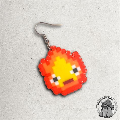 Pixel Art Calcifer Brinco UNIDADE Hama Beads Shopee Brasil