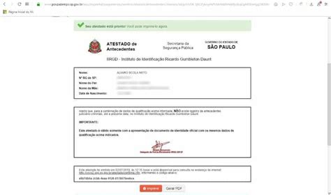 Como Obter O Atestado De Antecedentes Criminais De SP Pela Internet