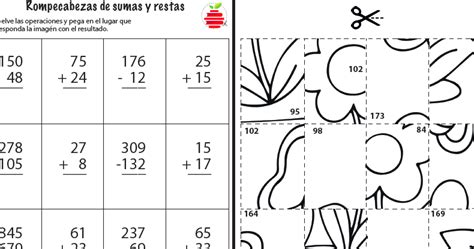 El Profe Elbyez Rompecabezas De Sumas Y Restas