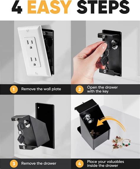 Elder Welder Hidden Wall Safe Outlet With Key Lock Electric Socket
