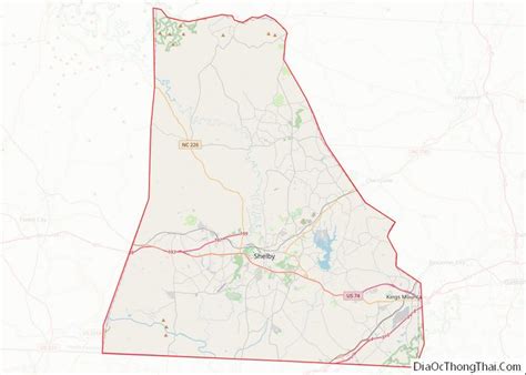 Map Of Cleveland County North Carolina A C Th Ng Th I