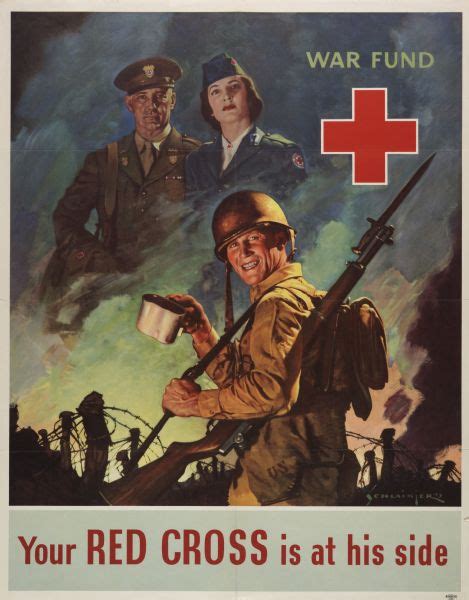 American Red Cross Recruiting Poster Poster Wisconsin Historical