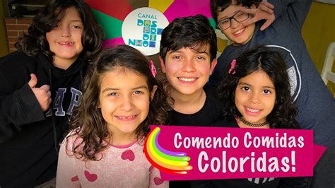 Comendo Comidas Coloridas Canal Dos Pradinhos Youtube