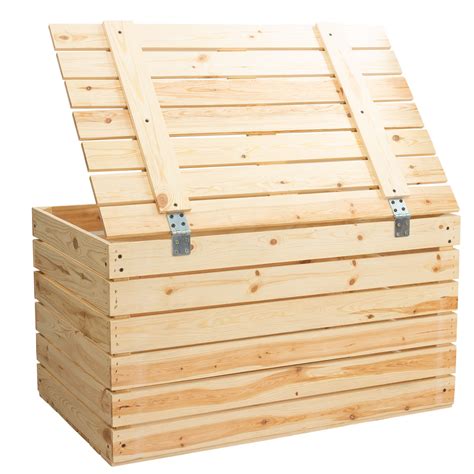 Natur Kisten Neue Holztruhe natur groß 80x50x39cm obstkisten
