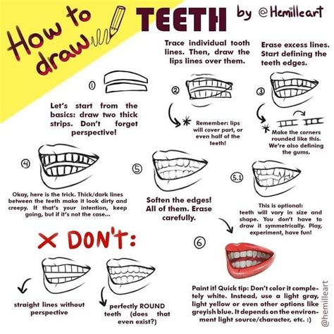 How To Draw Teeth Anime