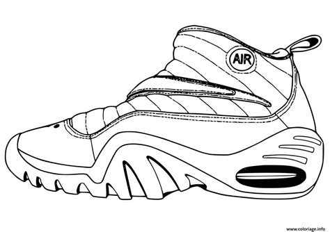 Coloriage Basket Nike Air Nba JeColorie